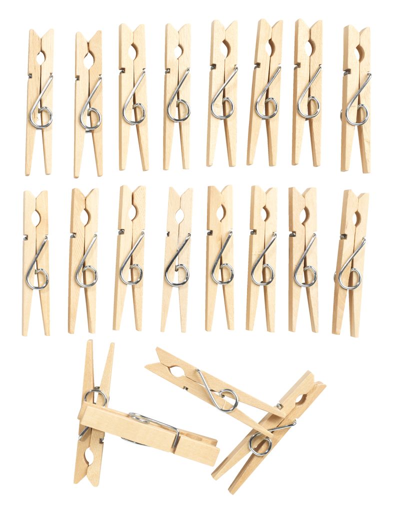 Molas de roupa WILLHEM madeira 20 unidades | JYSK