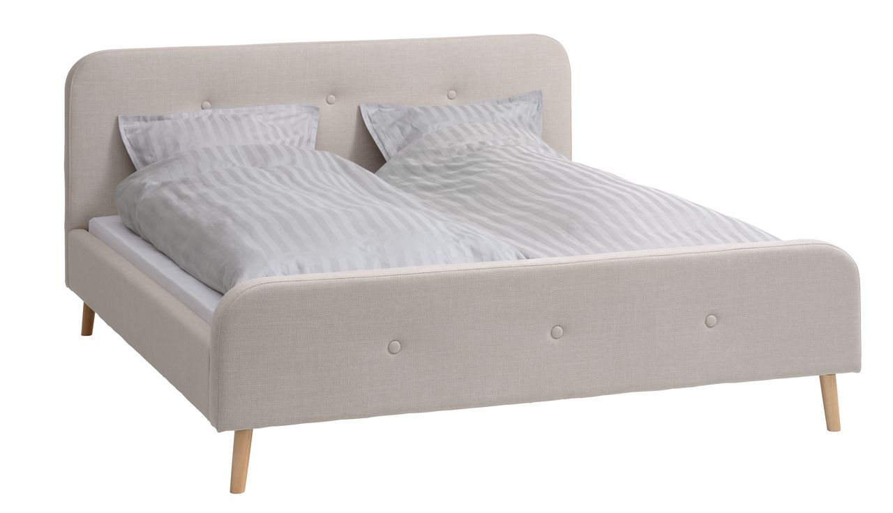 Sengeramme KONGSBERG 180x200 beige stof | JYSK