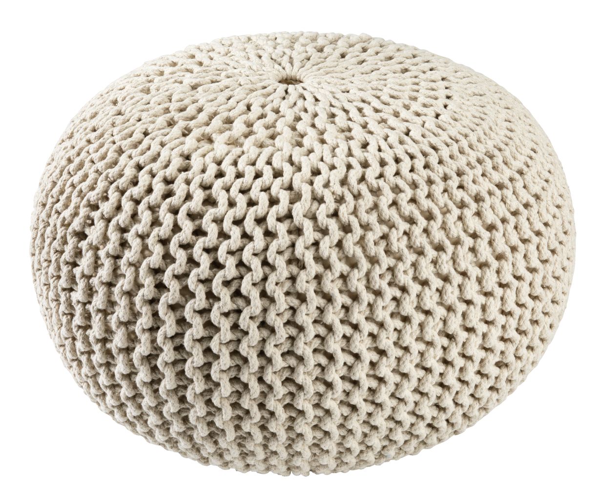 Taburet NEBLE Ø50 béžová pletený potah | JYSK