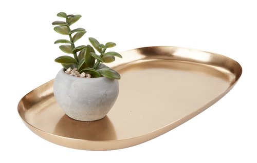 Vassoio decorativo NIELSEN P17xL30 cm color ottone | JYSK