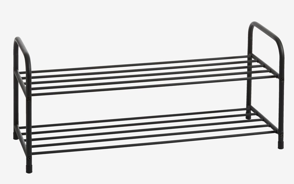 Shoe rack HALS 2 shelves black | JYSK