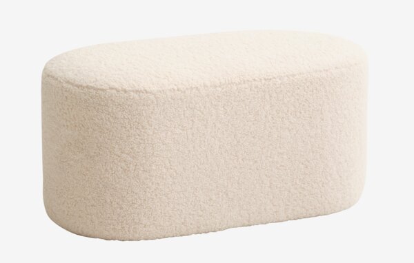 Pouffe OREBO 84x45 off-white teddy | JYSK